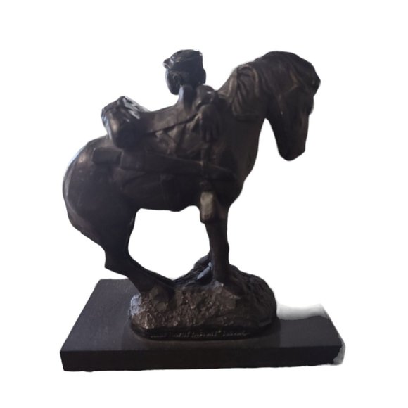Art | Vintage Tuller Trophy Factory African American Buffalo Soldier W ...